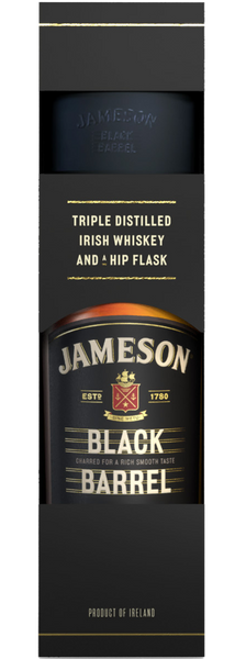 Jameson Black Barrel 700mL + Hip Flask Giftpack – Liquor Mart