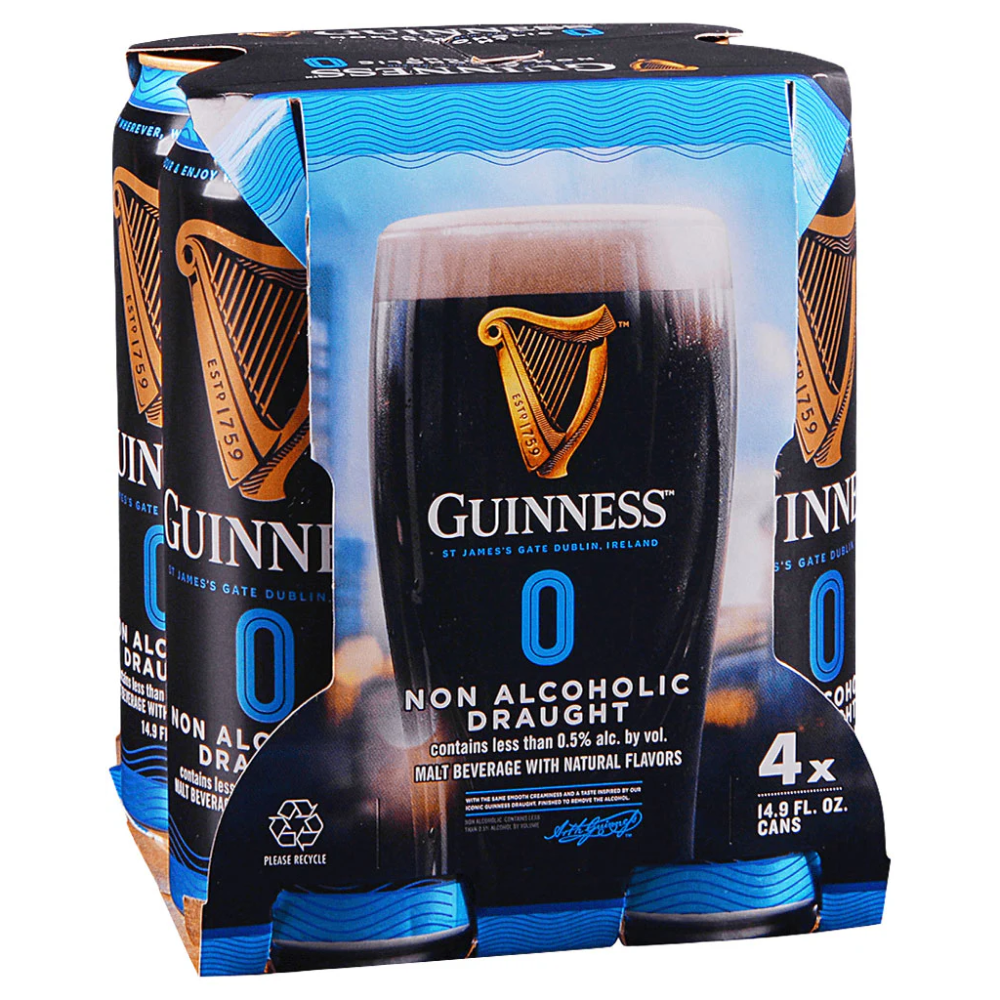 Guinness 0.0% Non Alcoholic Stout 4x440mL – Liquor Mart