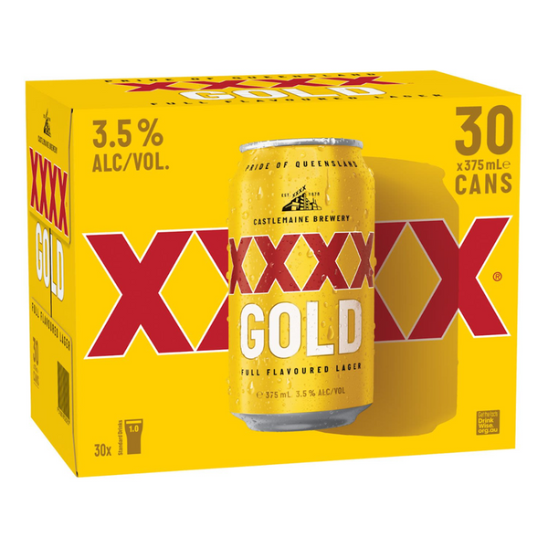 XXXX Gold Lager 30x375mL – Liquor Mart